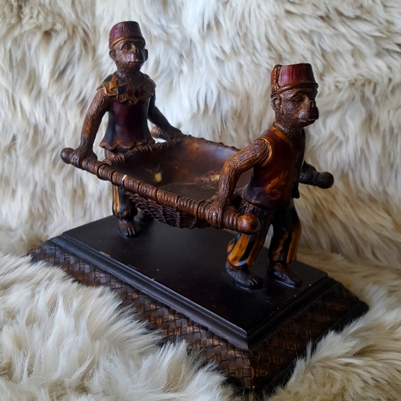 Accents | Vintage Monkeys Carry Basket Sculpture | Poshmark